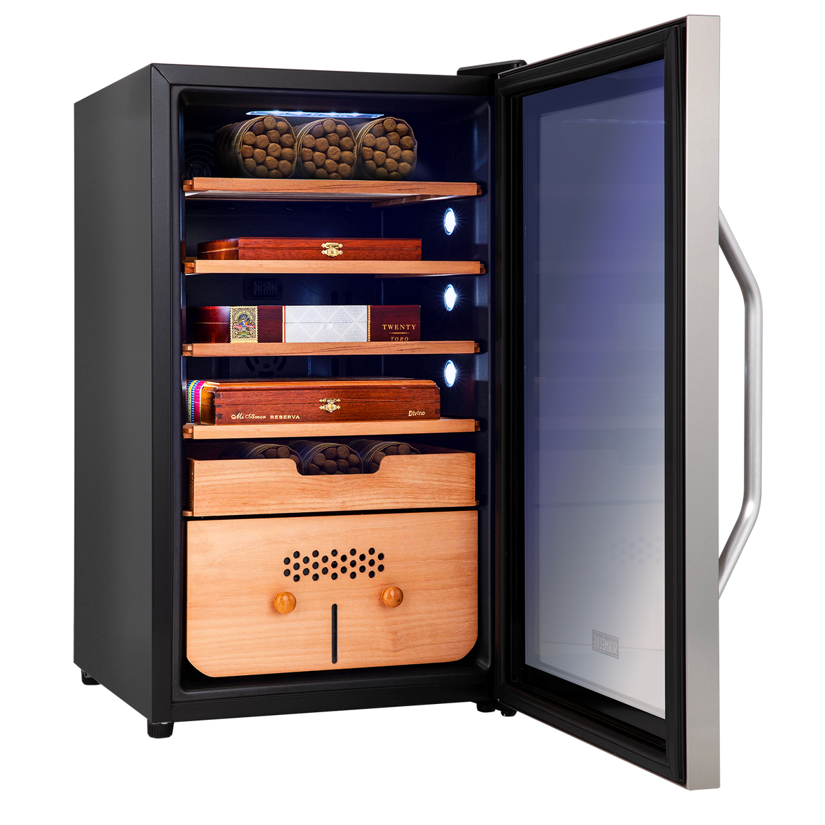 400 Cigar Cooler and Humidor with Spanish Cedar Shelves and Digital Co ...
